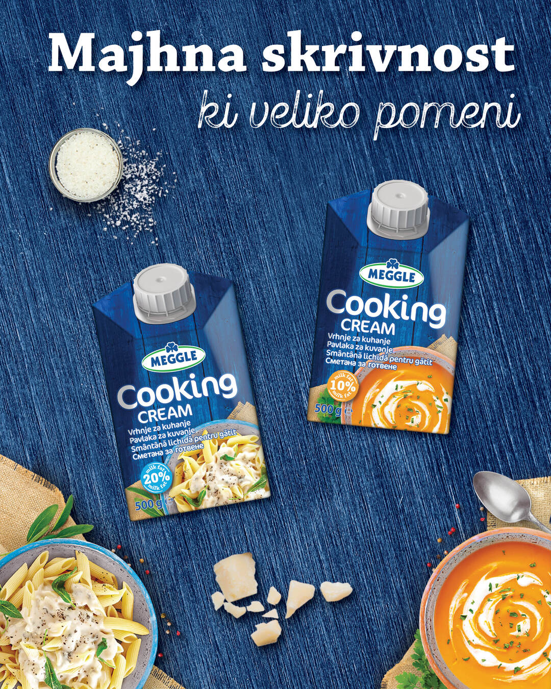 MEGGLE Smetana za kuhanje - Majhna skrivnost, ki veliko pomeni - Meggle